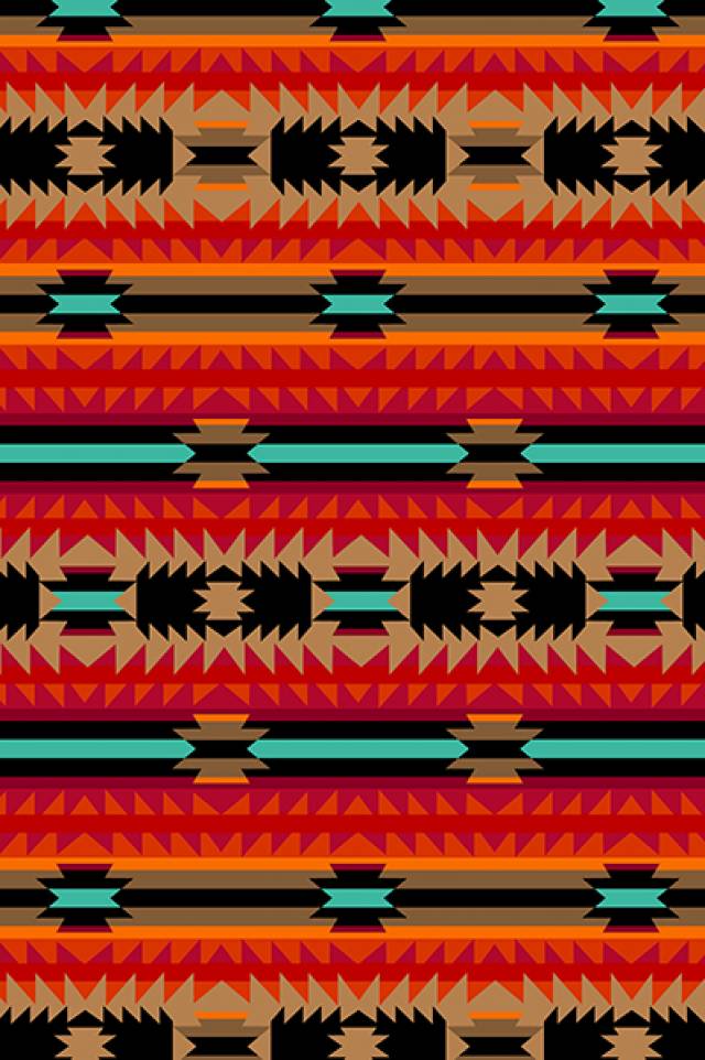 Crimson Arrow Native American Fleece Fabric