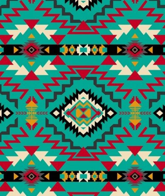 Southwest Geometric Native American Fleece Fabric